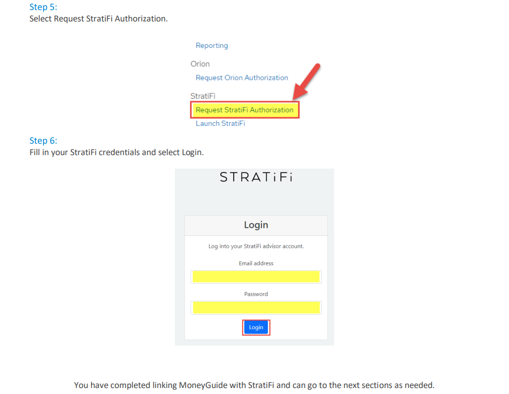 Stratifi & MoneyGuide Integration